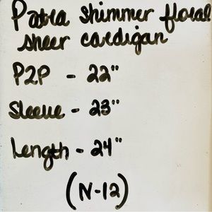 Patra | Tops | Plus Patra Nwt Spearmint Floral Metallic Sheer Lace Open ...